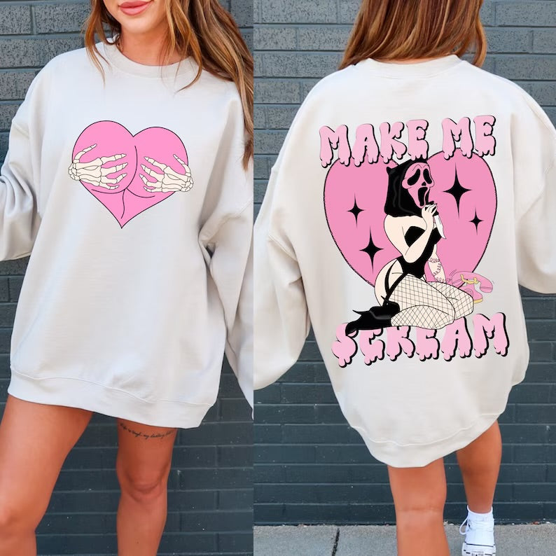Scream Ghost Face Valentines Day Sweater – SlayBasics